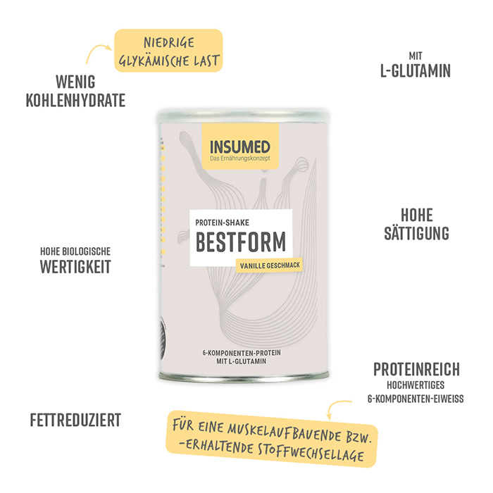BESTFORM Protein-Shake Vanille 350 g | Offizieller INSUMED Onlineshop